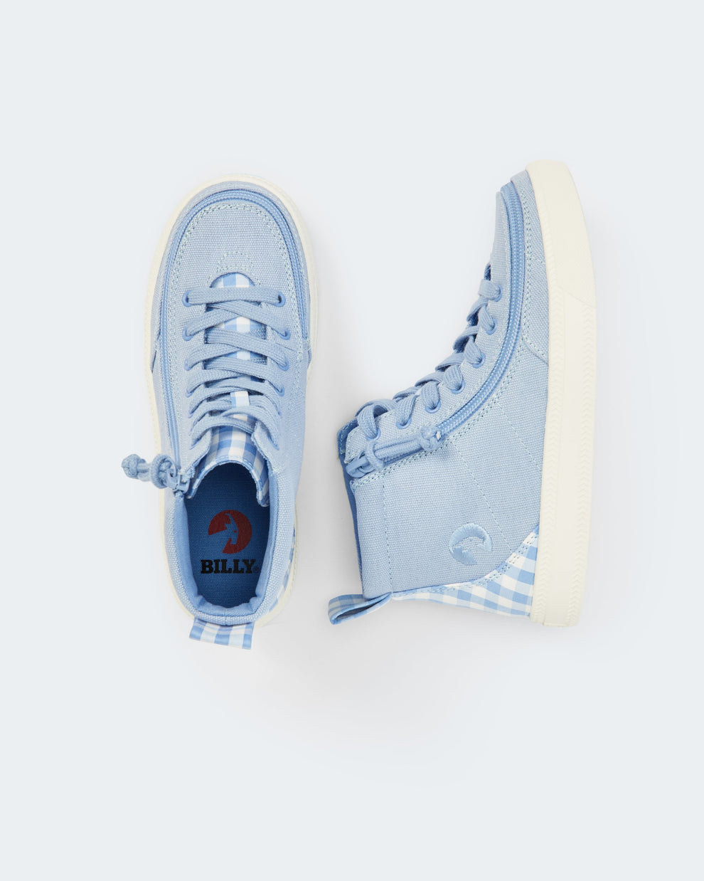 Classic High Top (Kids) - Blue Gingham – BILLY Footwear Australia